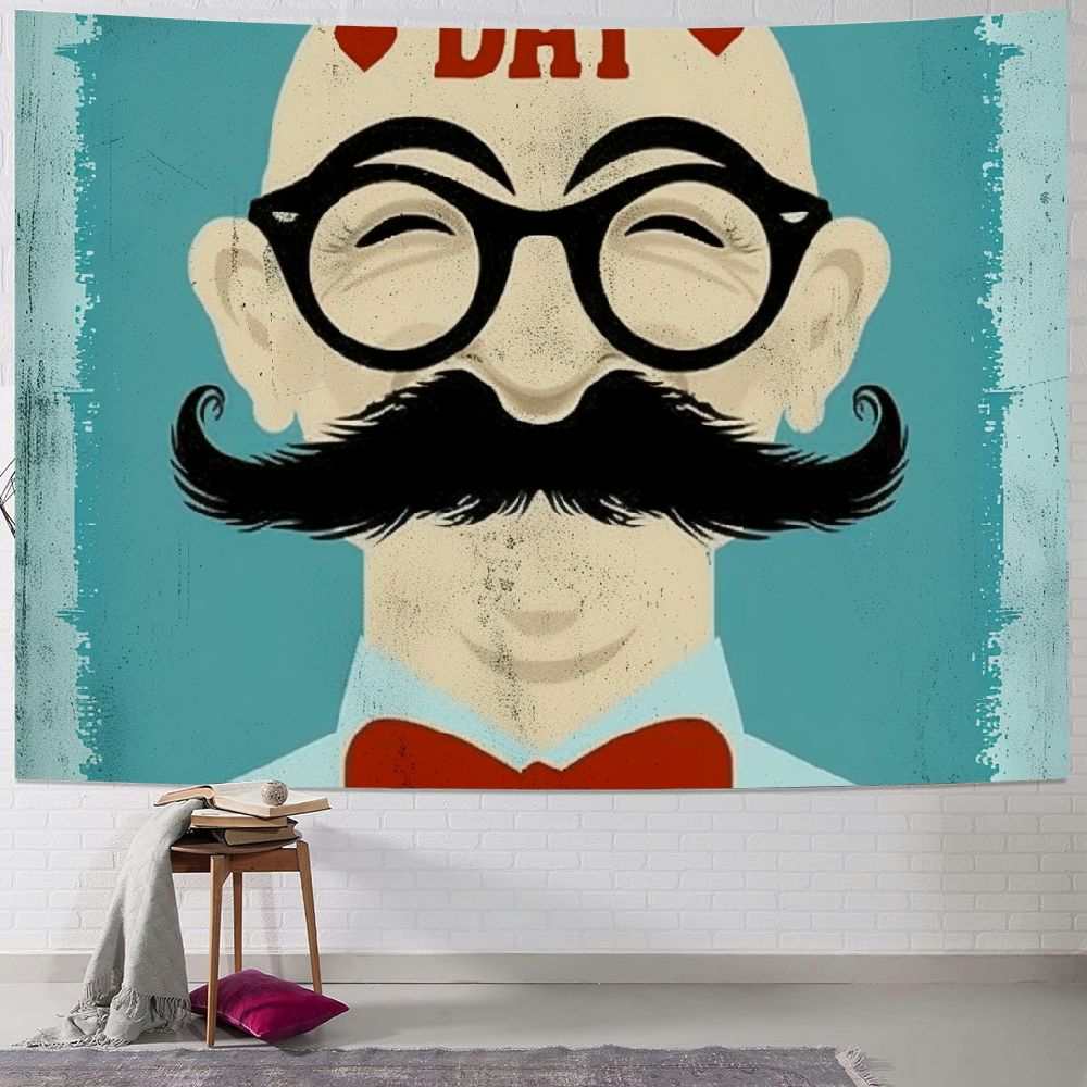 Autua Mustache Tapestry Wall Hanging Unique Style Graphic Tapestries ...