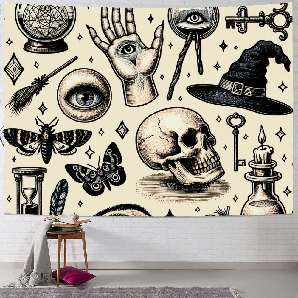 Autua Mysticism Magic Occult Tapestry Wall Hanging Unique Style Graphic ...