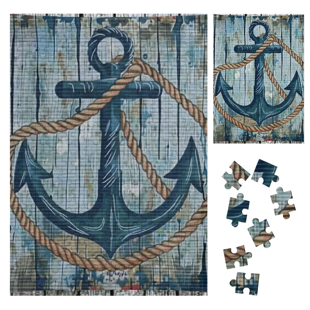 Autua Nautical Folk Art Wooden Jigsaw Puzzle Vertical Challenging ...