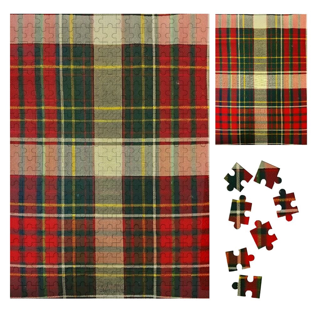 Autua Plaid Pattern Wooden Jigsaw Puzzle Vertical Style Wooden Gift for ...