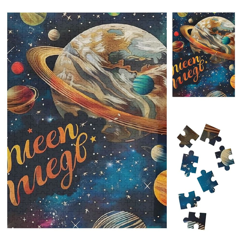Autua Planets Space Art Wooden Jigsaw Puzzle Vertical Style 1000 Pieces ...