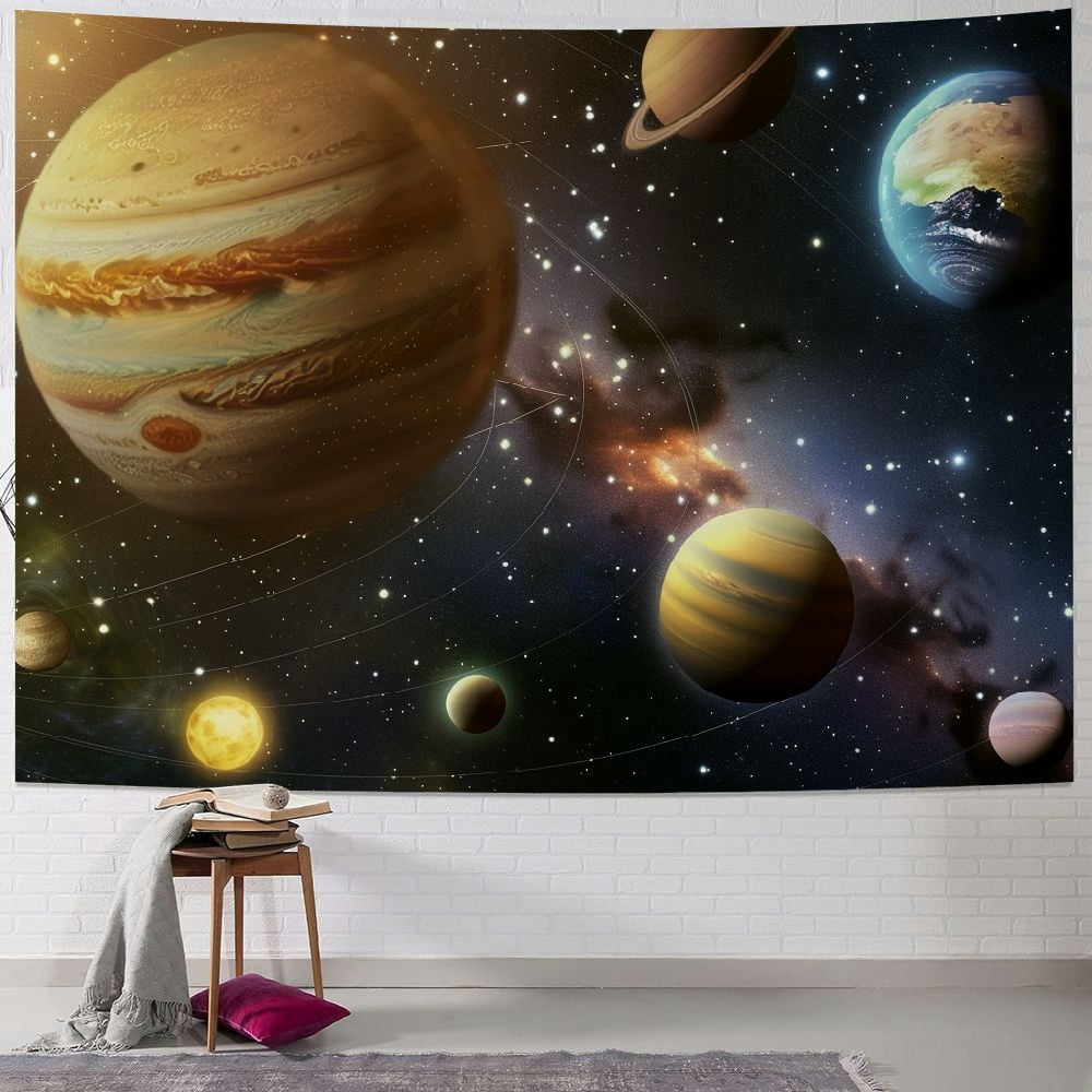 Autua Planets Star Space Art Tapestry Wall Hanging Unique Style Graphic ...