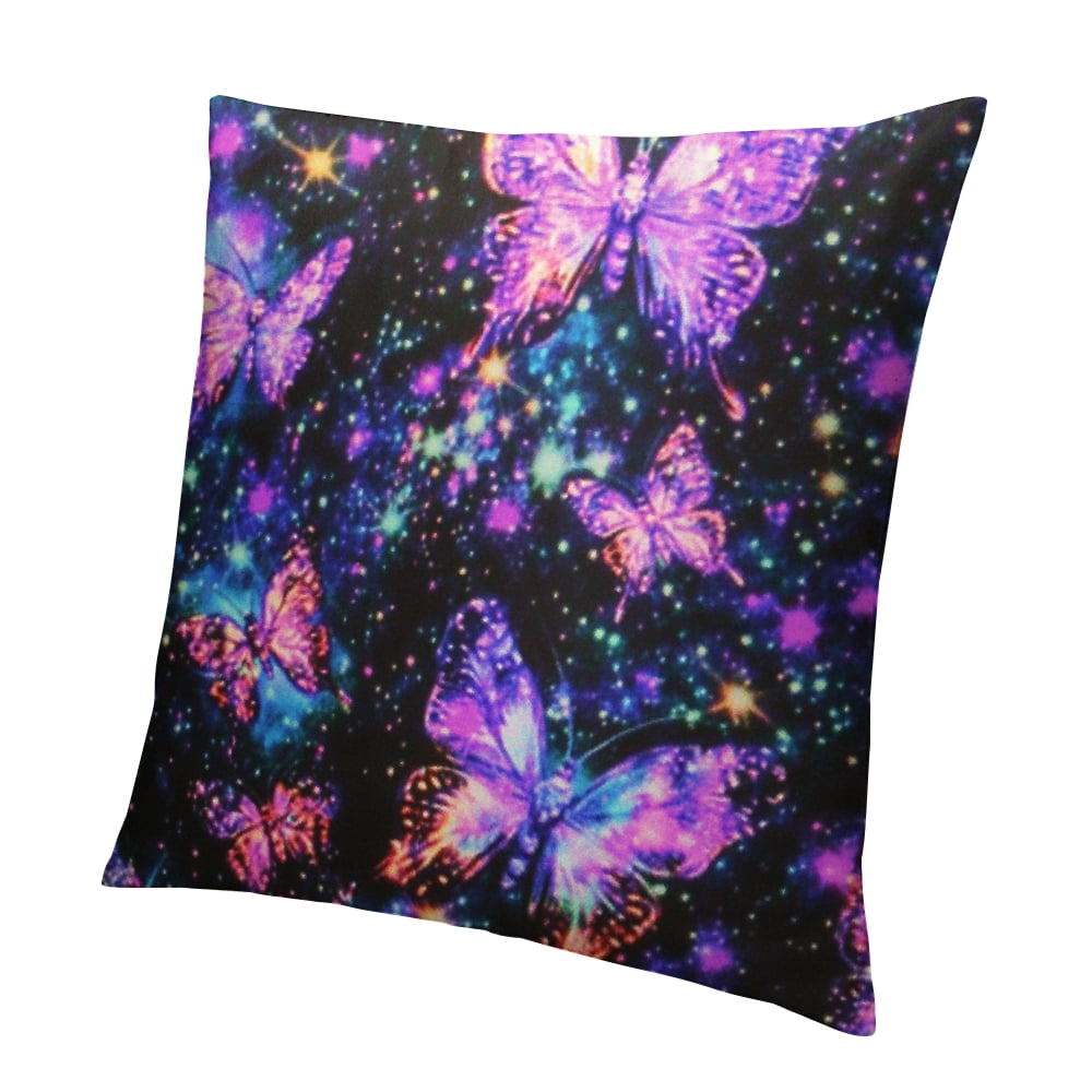 Autua Purple cute butterfly print print pillowcase, soft pillowcase ...