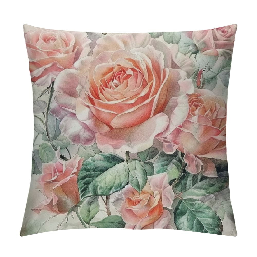Autua Roses Graphic Decorative Cushion Cover Throw Pillow for Home ...