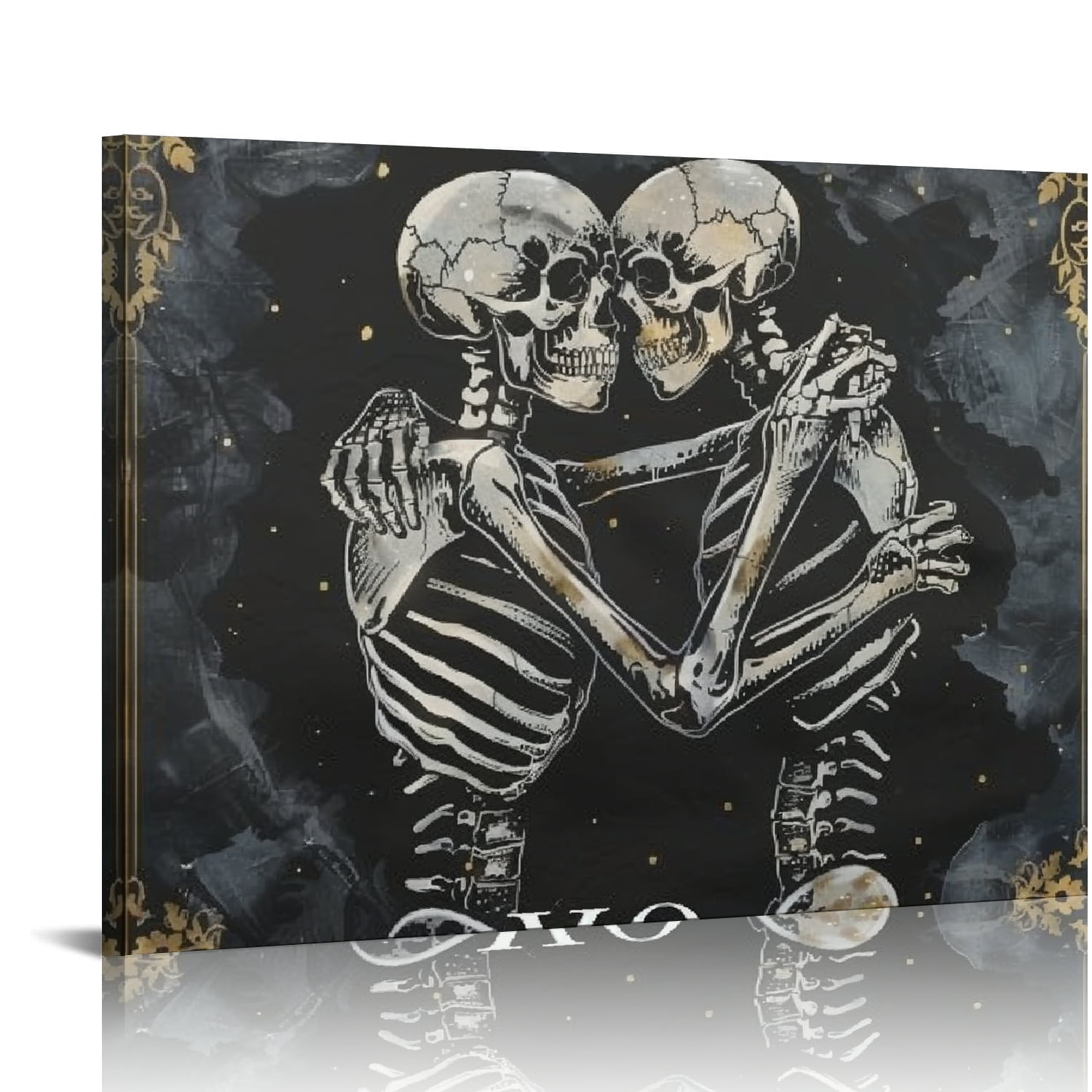 Autua Skeletons Hugging Dark Art Canvas Prints Wall Art Home Decor ...