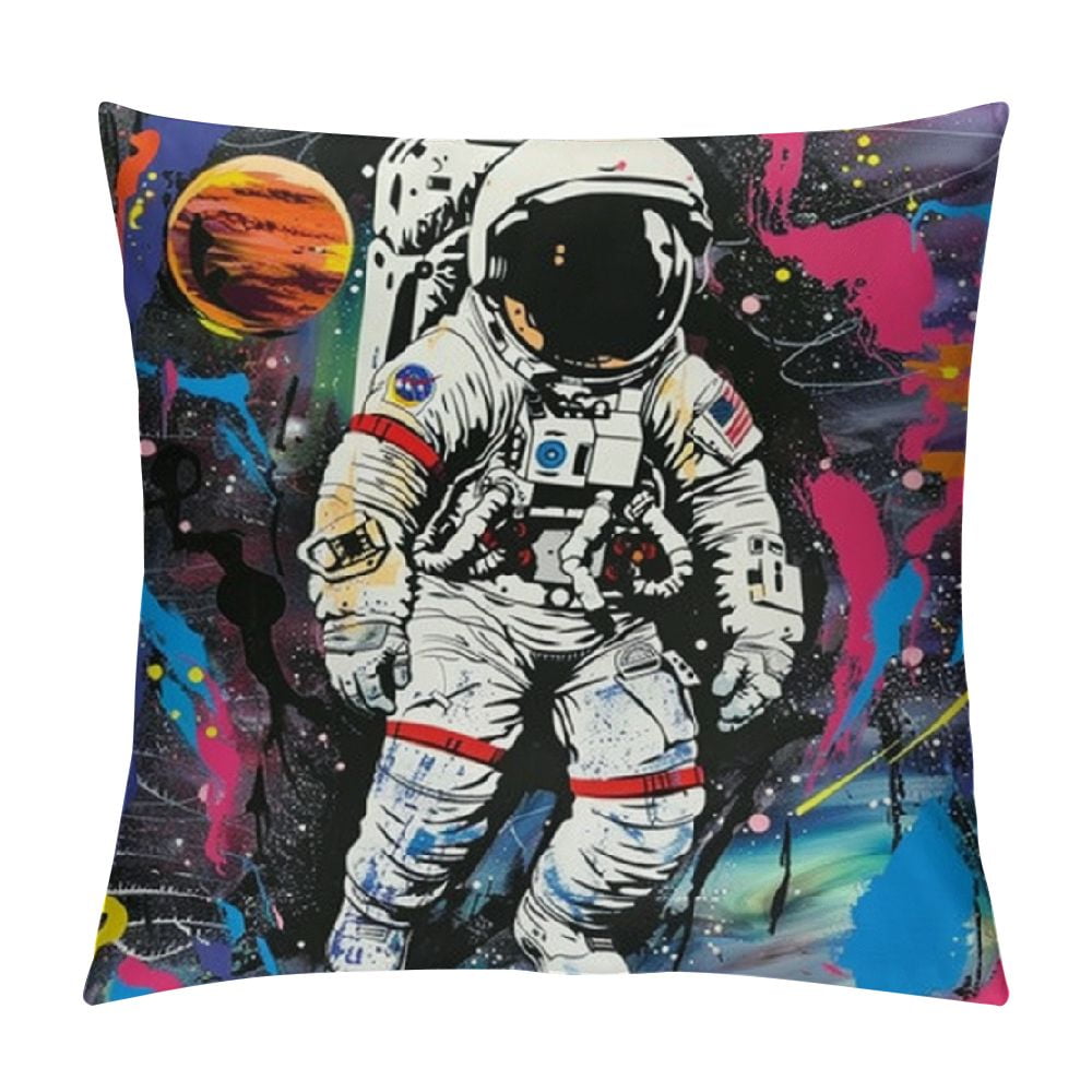 Autua Space Shuttle Graphic Decorative Throw Pillow Cover for Home ...