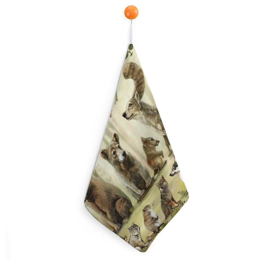 Autua Squirrel Bear Dog Reusable Hand Towels 11.8x11.8in, Ultra-Fine ...