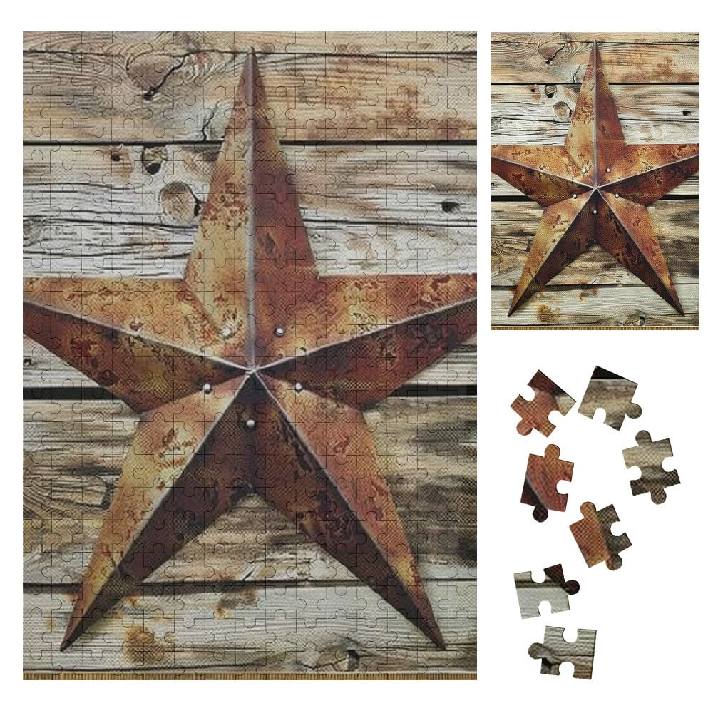Autua Star Wooden Wall Ruler Puzzle for Adults and Kids Vertical Wooden ...