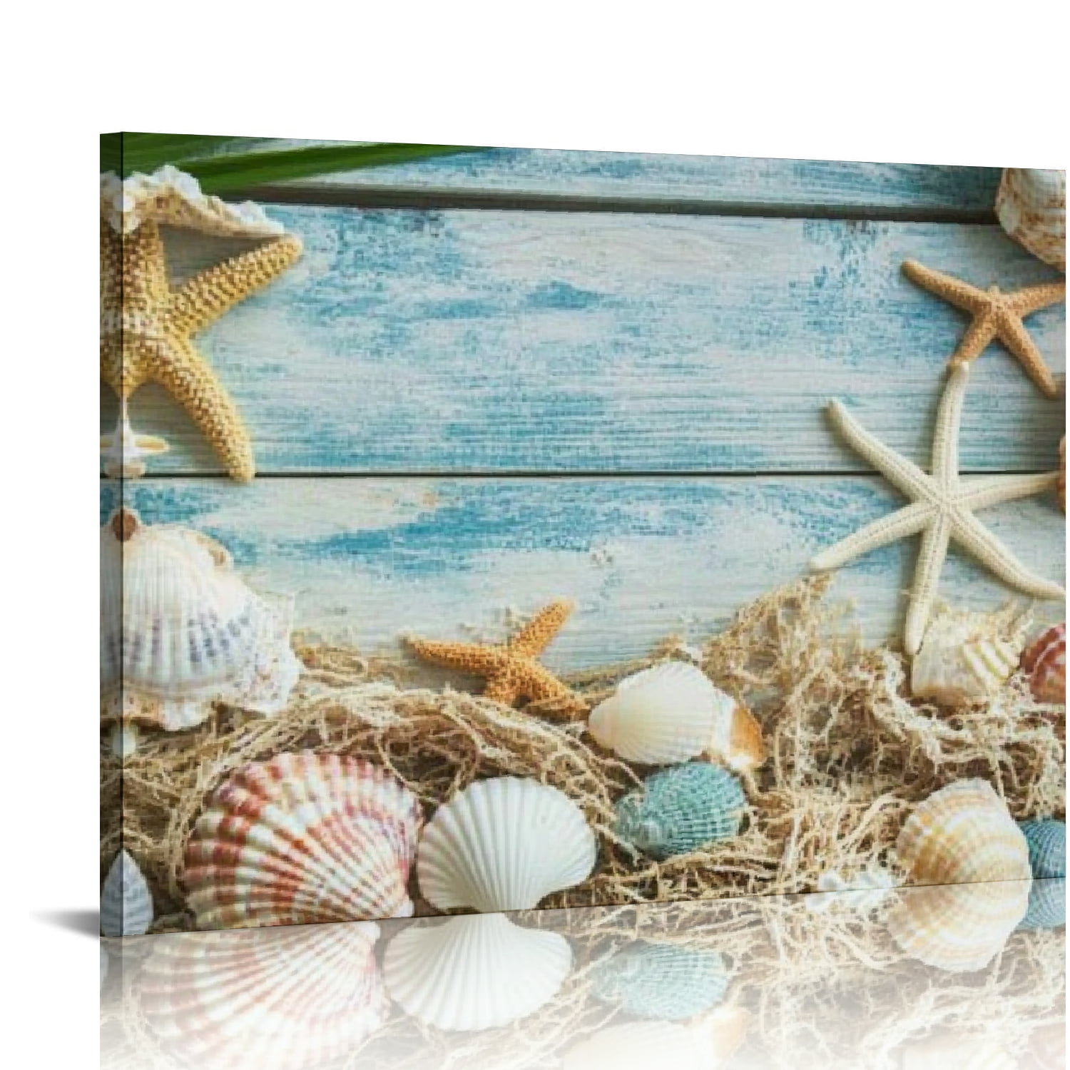 Autua Starfish Shells Wall Decor Canvas Art Print for Living Room ...