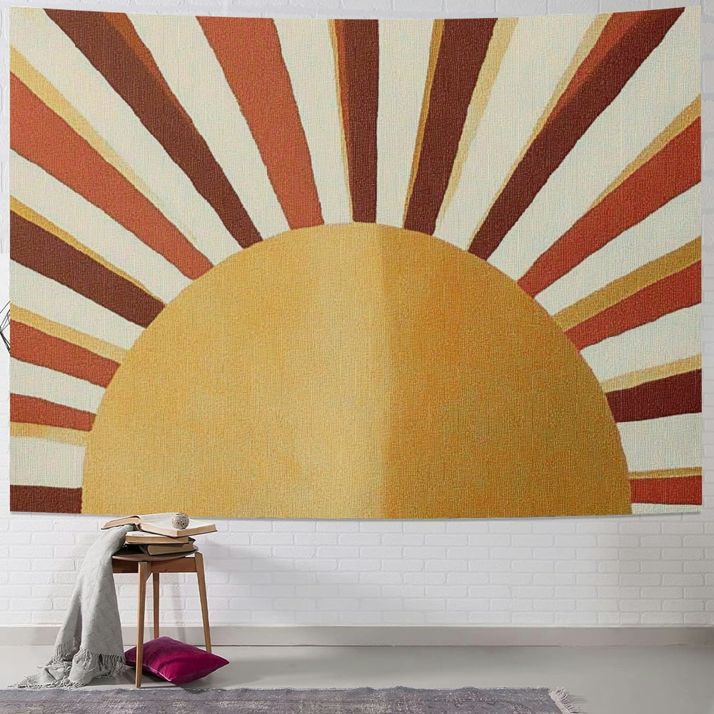 Autua Sun Art Deco Pattern Tapestry Wall Hanging Unique Style for Home ...