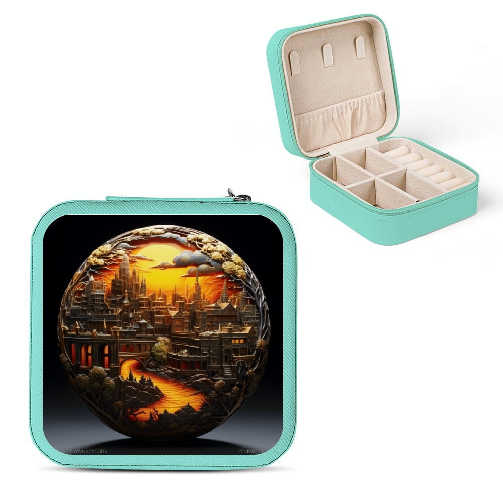 Autua Sunset Jewelry Box Portable Travel Jewelry Organizer Case with ...