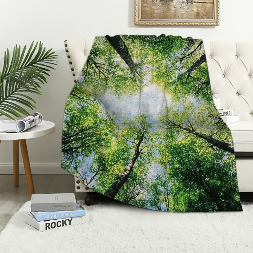Autua Tree Canopy Forest Soft Plush Blanket for All Seasons 40x50in ...