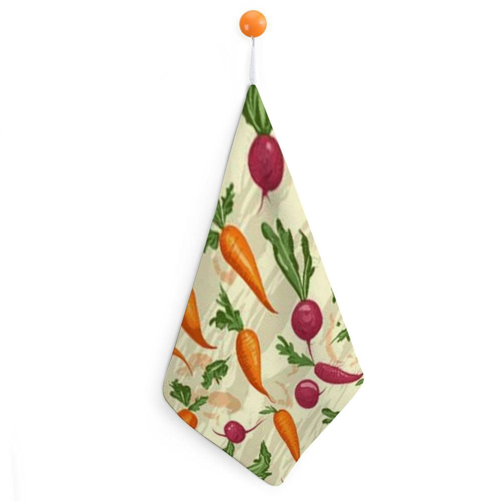 Autua Vegetables Hand Drying Towels with Loop, Ultra-Fine Fiber for ...