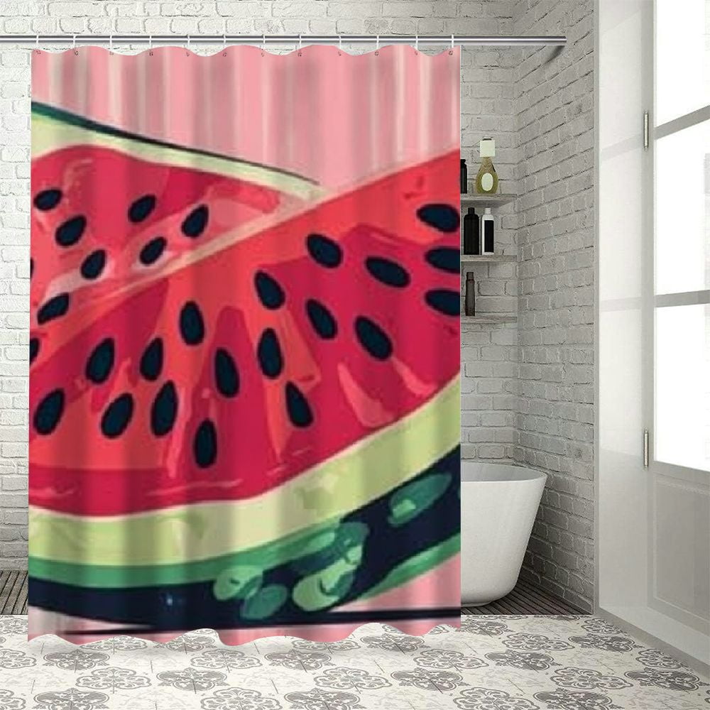 Autua Watermelon Slice Bathroom Decor Set, Graphic Print Polyester ...