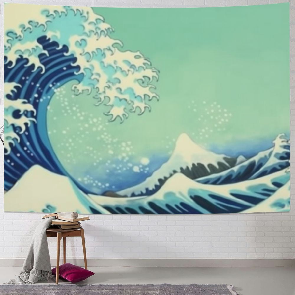 Autua Wave Tapestry Wall Hanging Graphic Tapestries Art for Home Decor ...