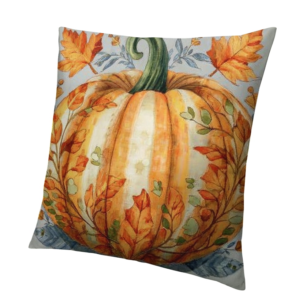 Autua fall pillowcase maple leaf pumpkin farmhouse decoration ...