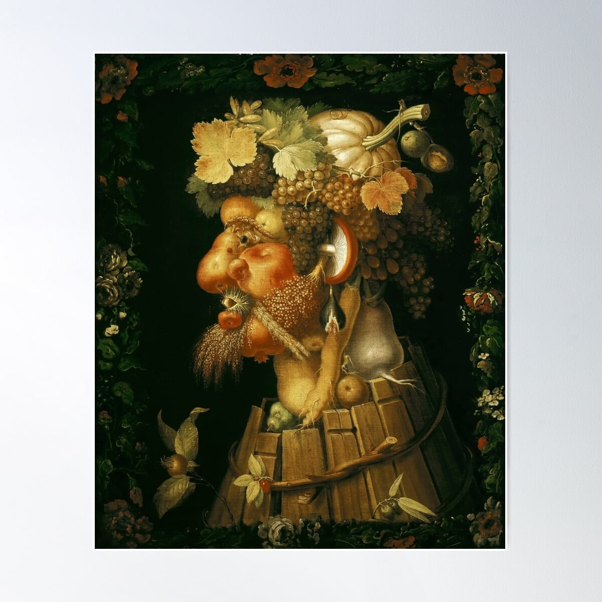 Autumn (1573) - Giuseppe Arcimboldo Poster Wall Art, Modern Wall Decor ...