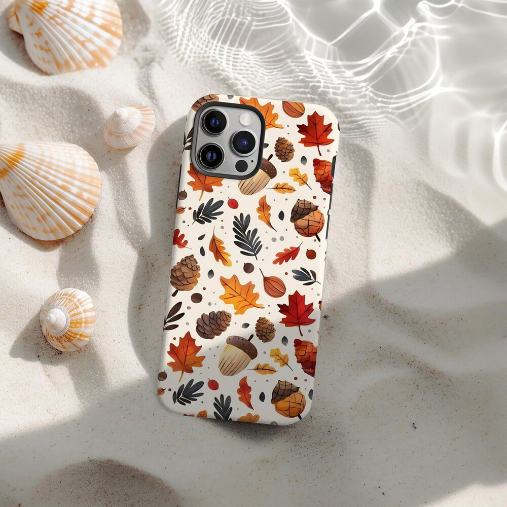 Autumn Acorn Pinecone Fall Leaves Cozy Nature Phone Case for 17 16 15 ...
