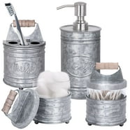 Autumn Alley Farmhouse Toothbrush Holder | Rustic Gray Metal | Bathroom ...