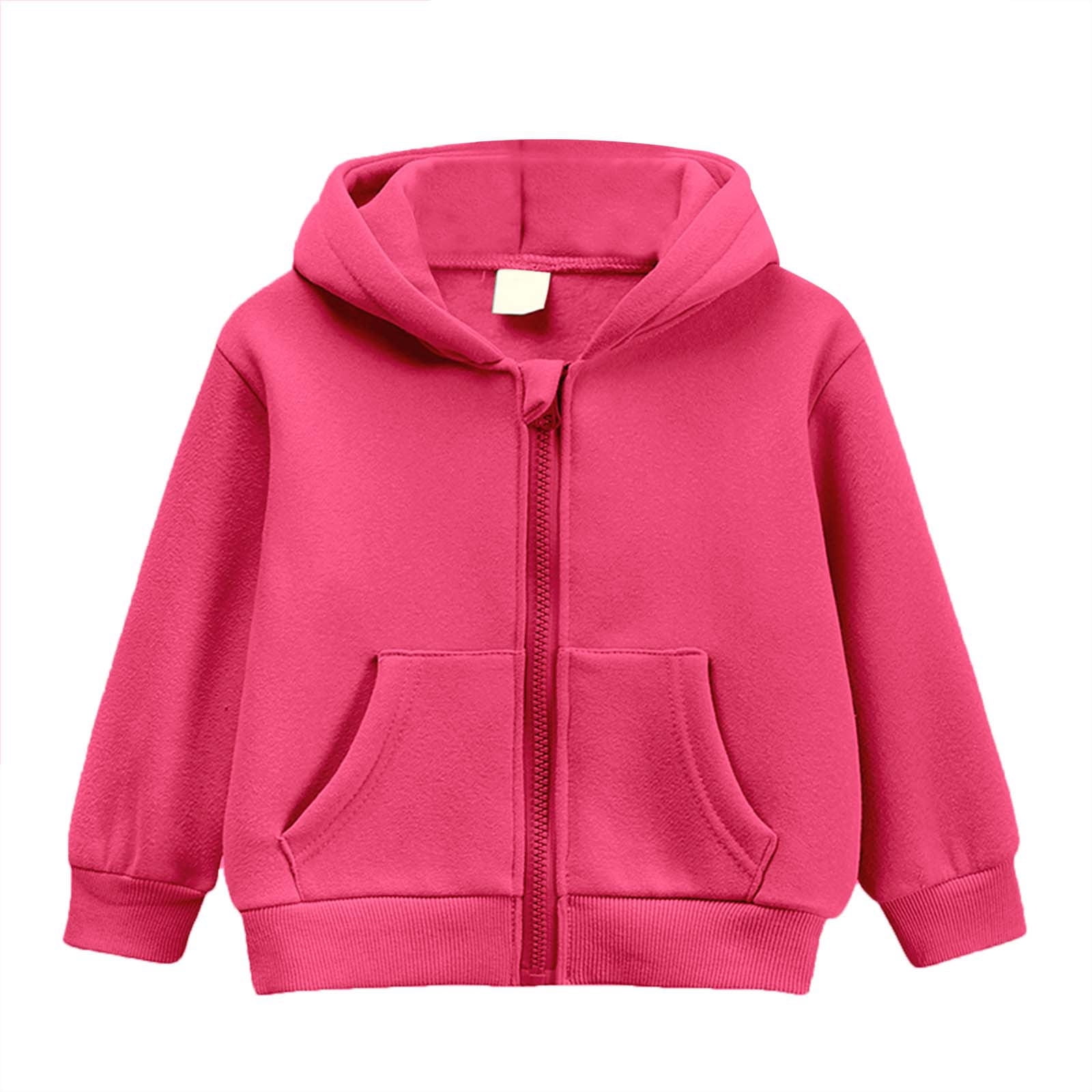 Autumn And Winter Baby Boy Girl Zip Up Hoodies Solid Color Hooded ...