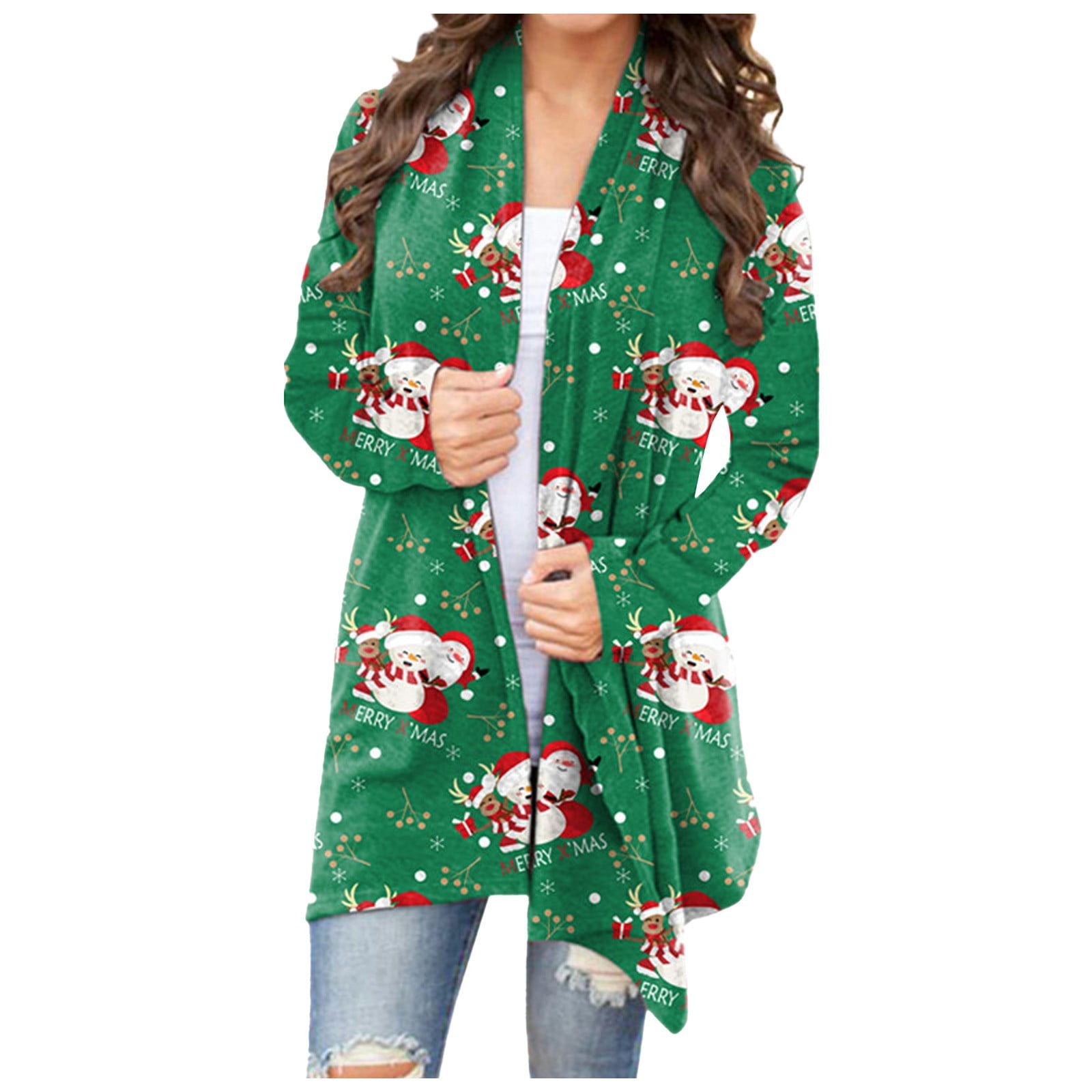 Autumn And Winter New Women's Christmas Printing Leisure Long Sleeve ...