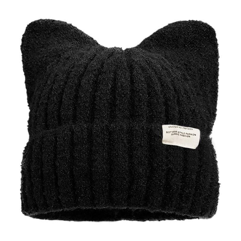 Autumn And Winter Polyester Cat Ears Beanies For Women, Soft And ...