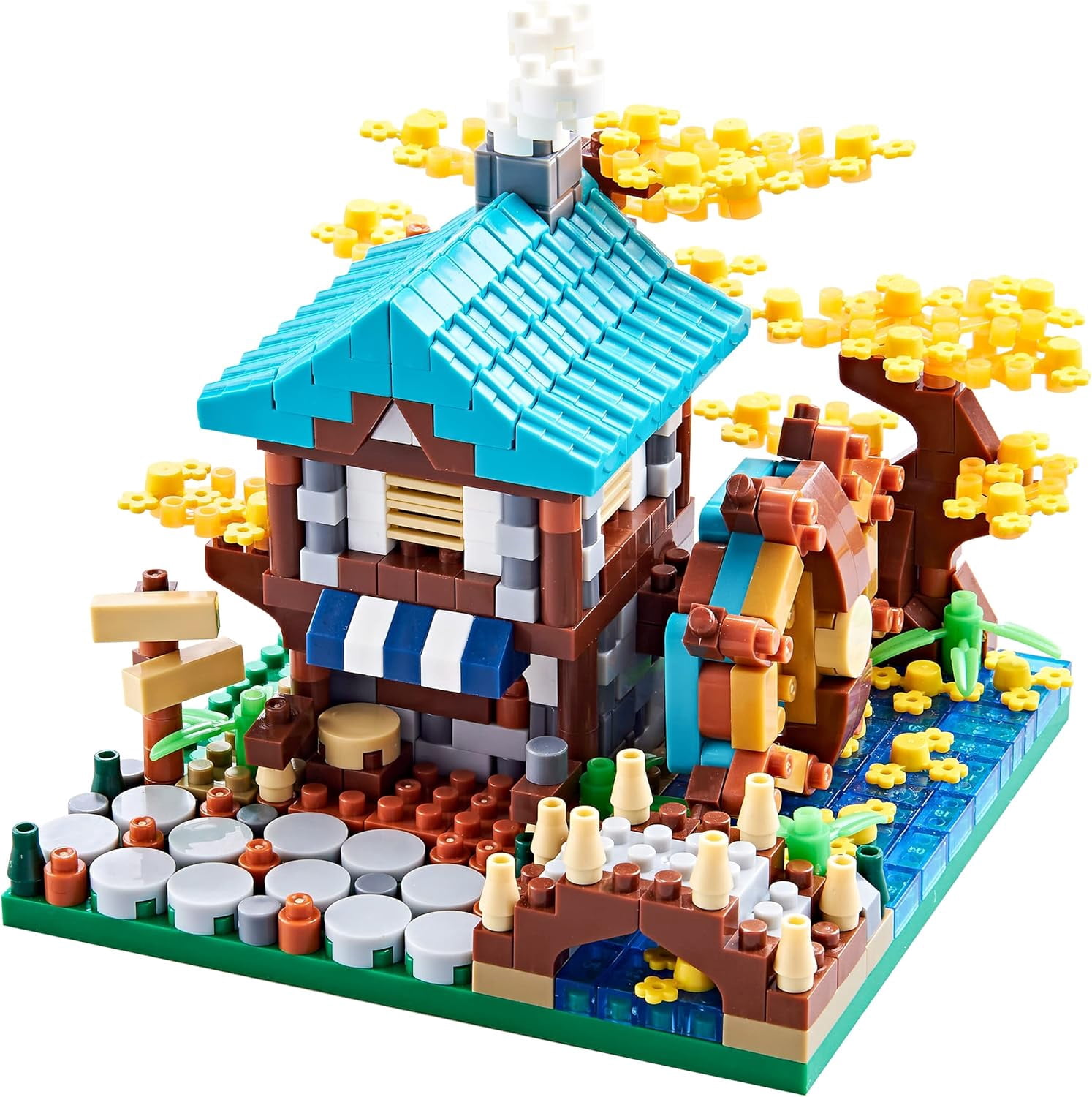 Autumn Architecture Flower Treehouse Micro Blocks Building Sets for ...