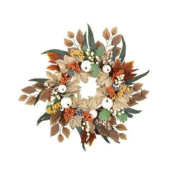 Autumn Artificial Flower Wreath/ Fall Wreath Front Door Wreath 20 Inch ...