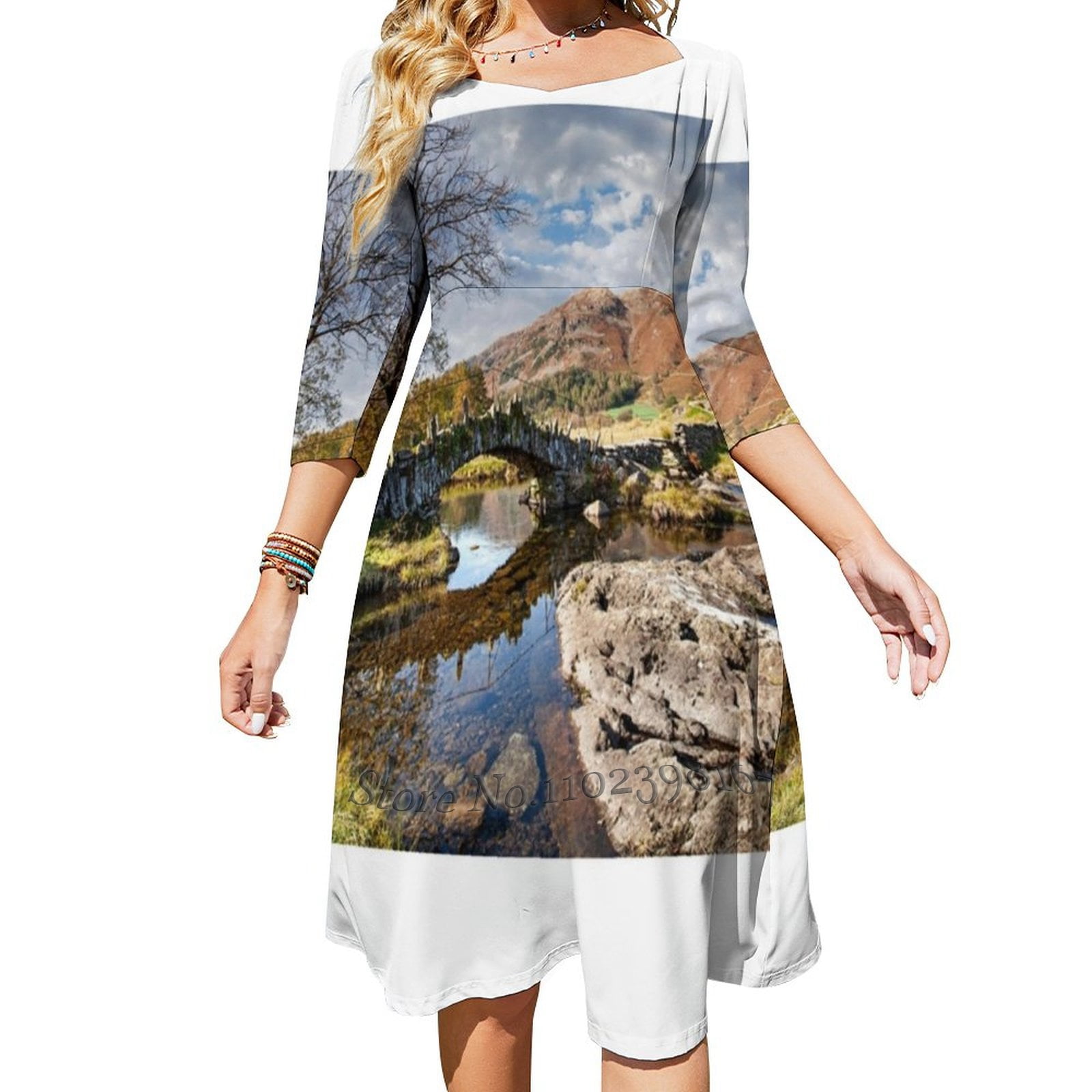 Autumn At Slater Bridge-Little Langdale English Lake District Square ...