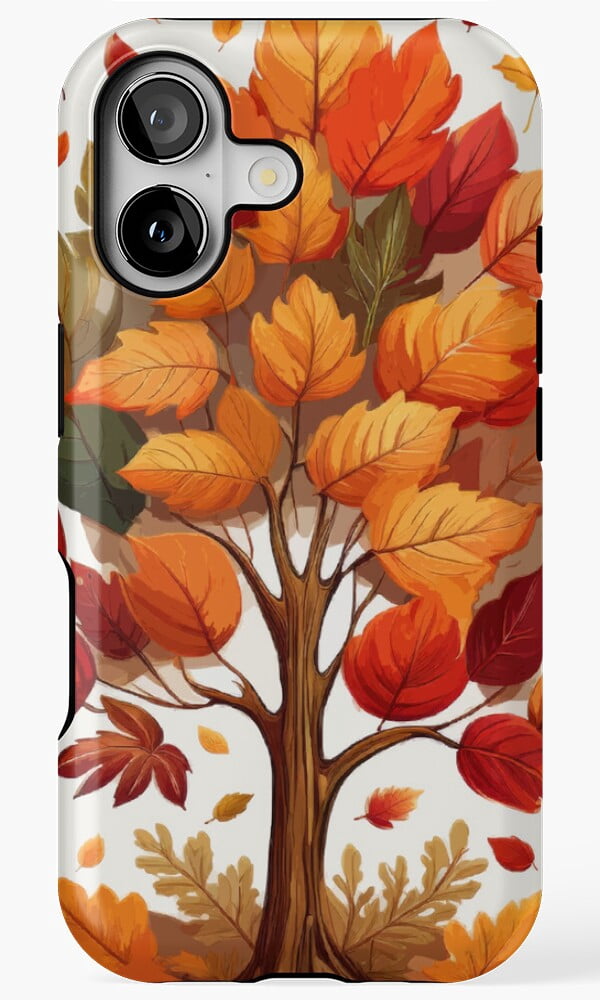 Autumn Beauty Fall Foliage Leaves Nature Art Painting Design Phone Case ...