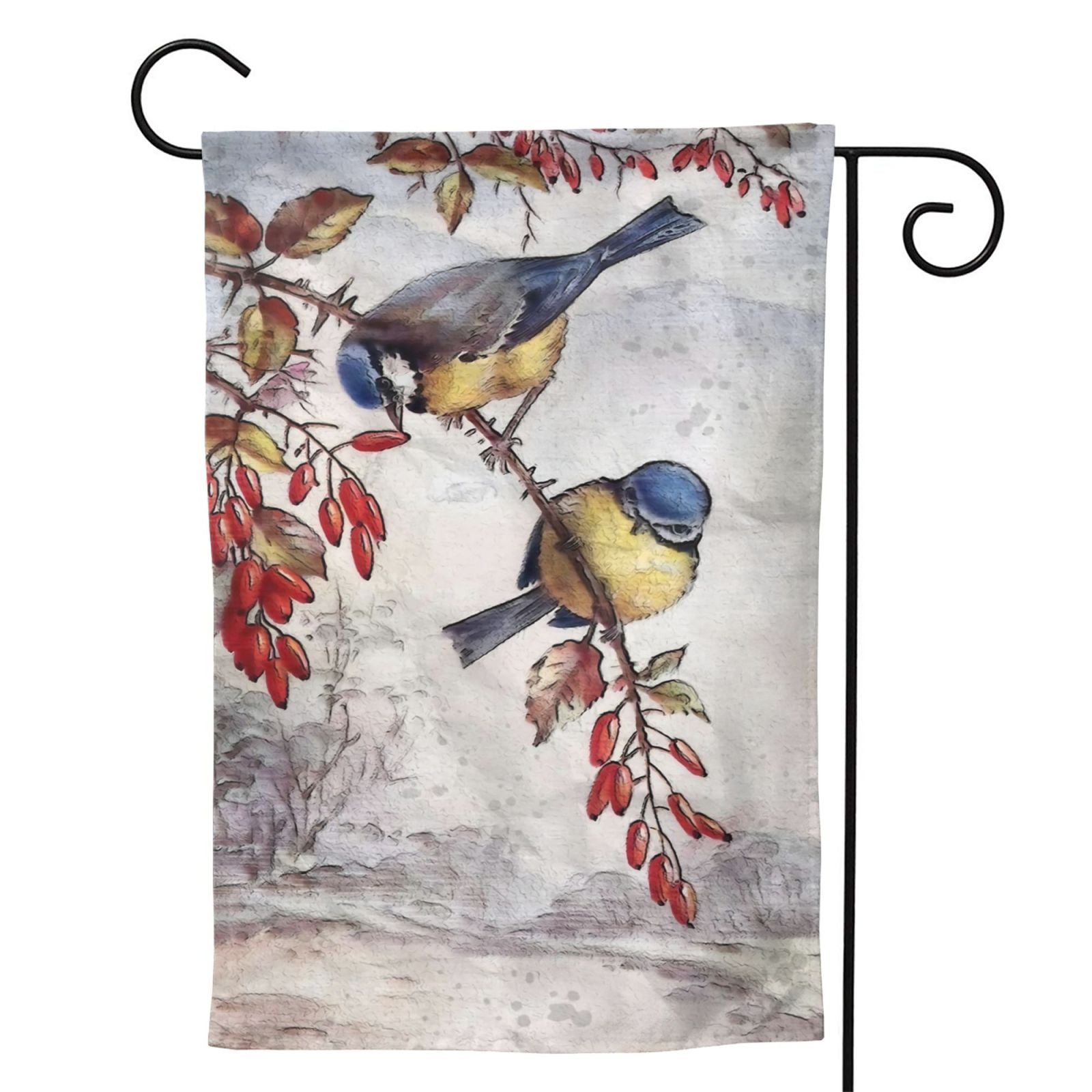 Autumn Bird Garden Flag 28"X40" Outdoor Indoor Garden Decor Porch ...