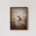 Autumn Bird Wall Art Fall Bird Sitting On Branch With Orange Leaves ...