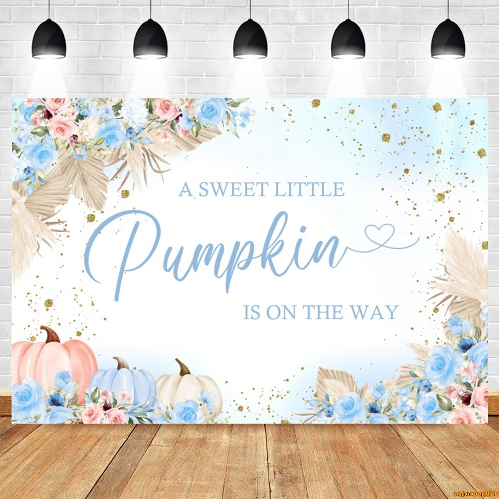 Autumn Birthday Party Backdrop Flower Pumpkins Pickup Truck Car Baby ...