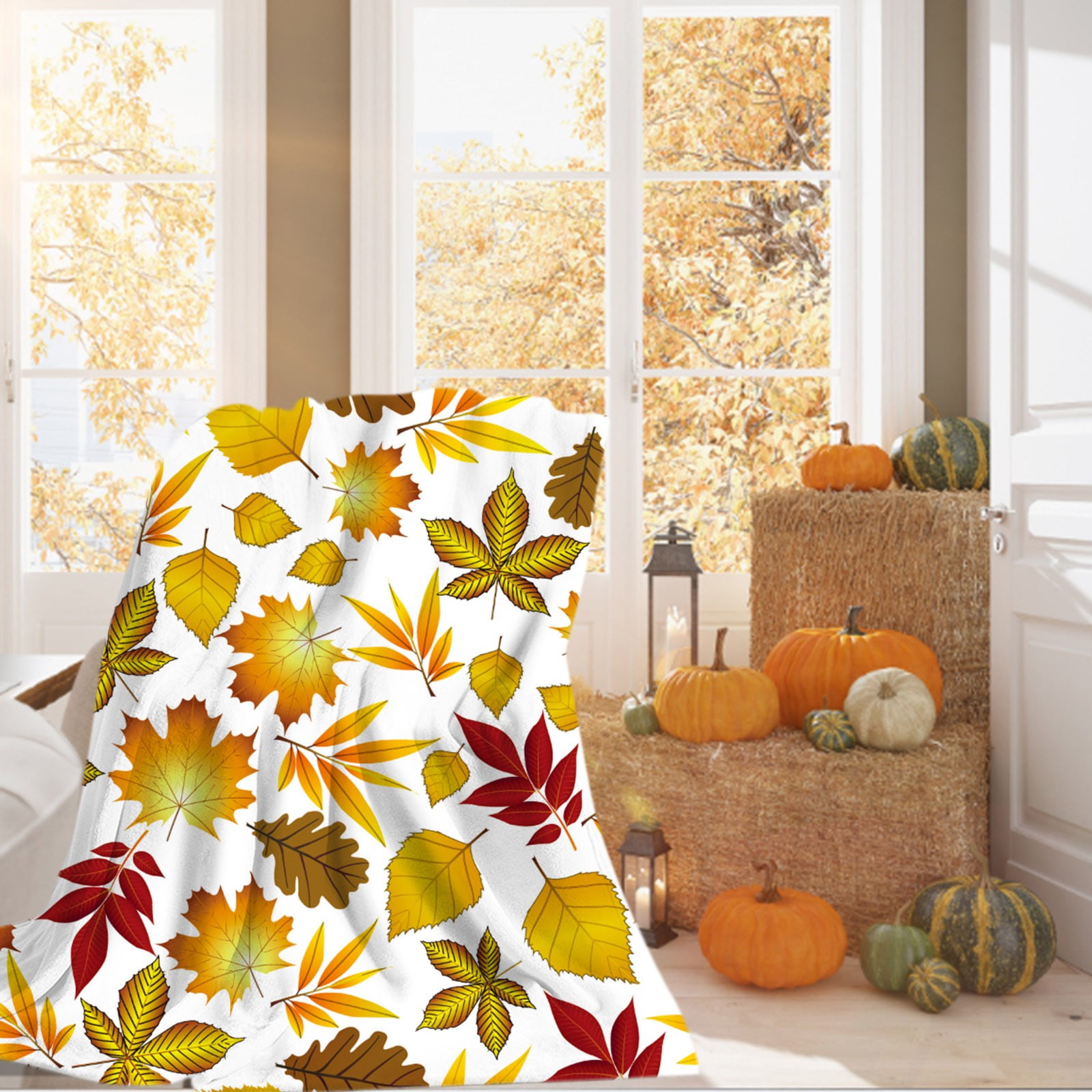 Autumn Blanket Thanksgiving Festival Pumpkin Autumn Plush Autumn ...