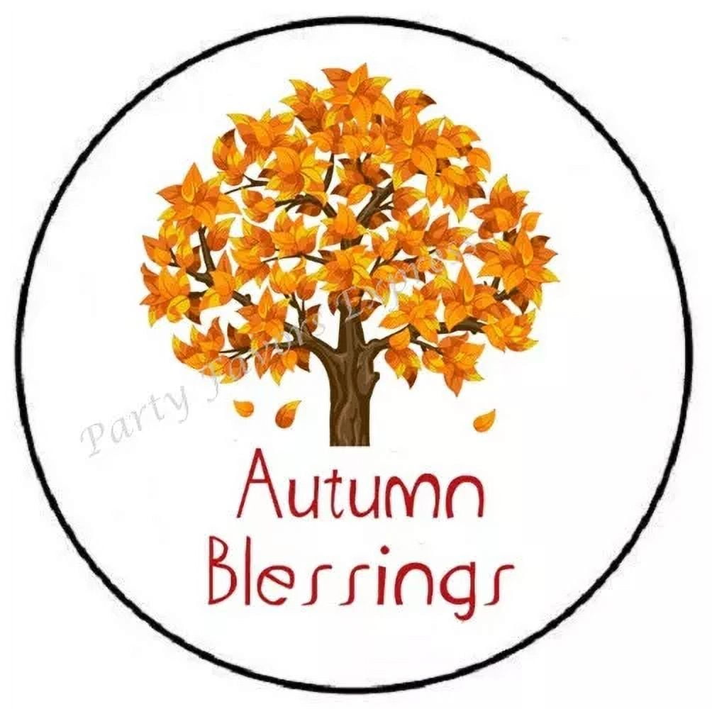 Autumn Blessings Religious Sticker Party Favors Sticker Envelope Seals ...