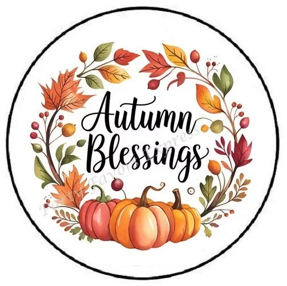 Autumn Blessings Thanksgiving Stickers Party Favors Phone Decal Water ...