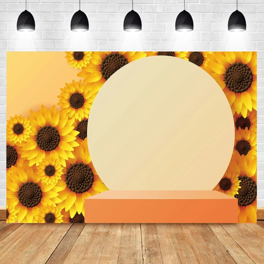 Autumn Blooms Sunflowers Stage Background For Photography Child Kids ...