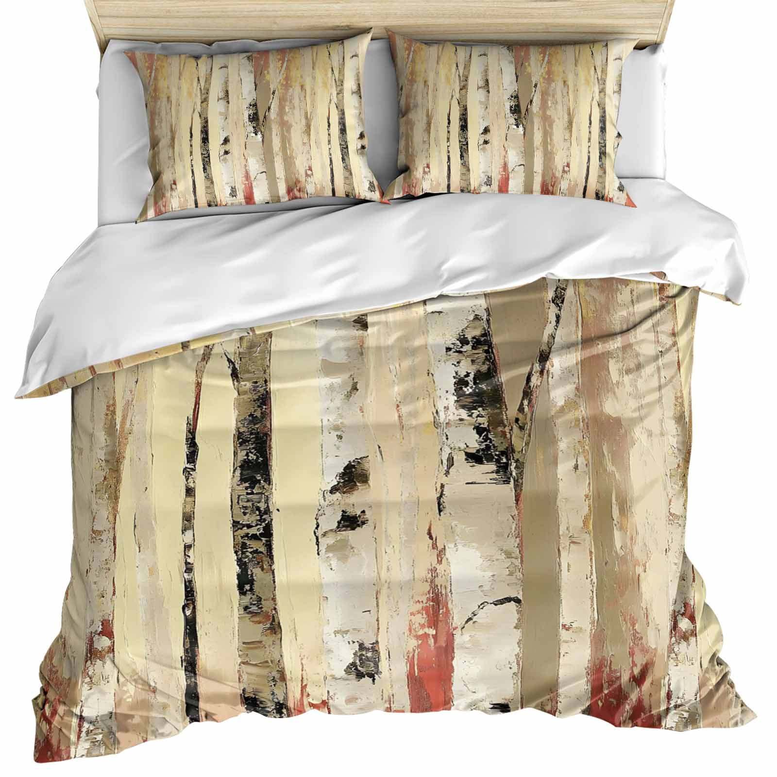 Autumn Branch Trees Bedding 3 Piece Duvet Cover Set Queen Size, Fall ...