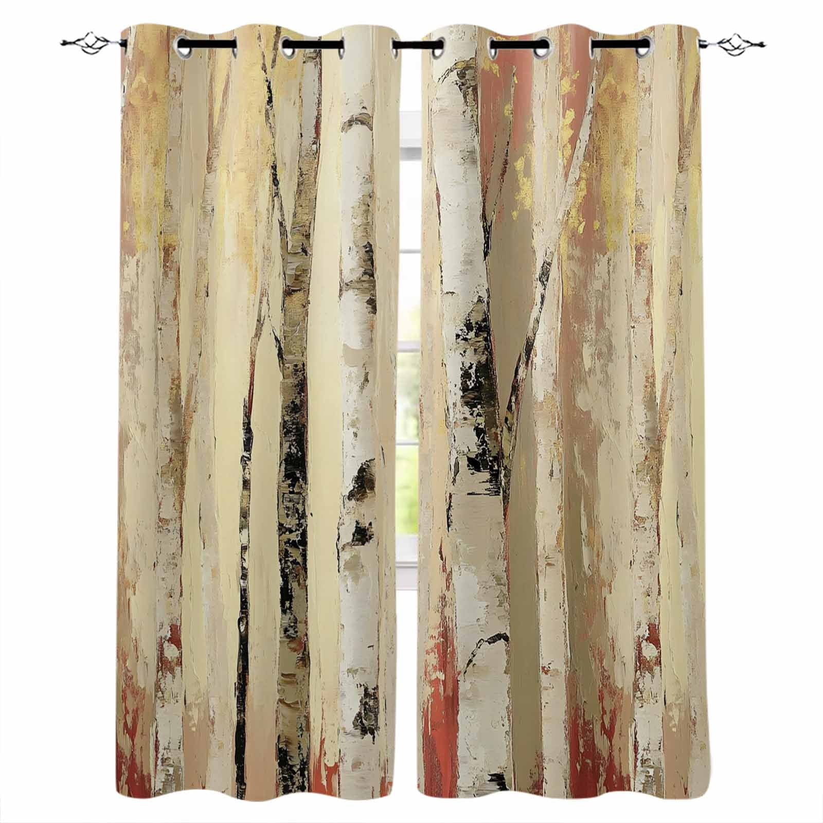 Autumn Branch Trees Blackout Curtains 84 Inches Long, Fall Forest ...
