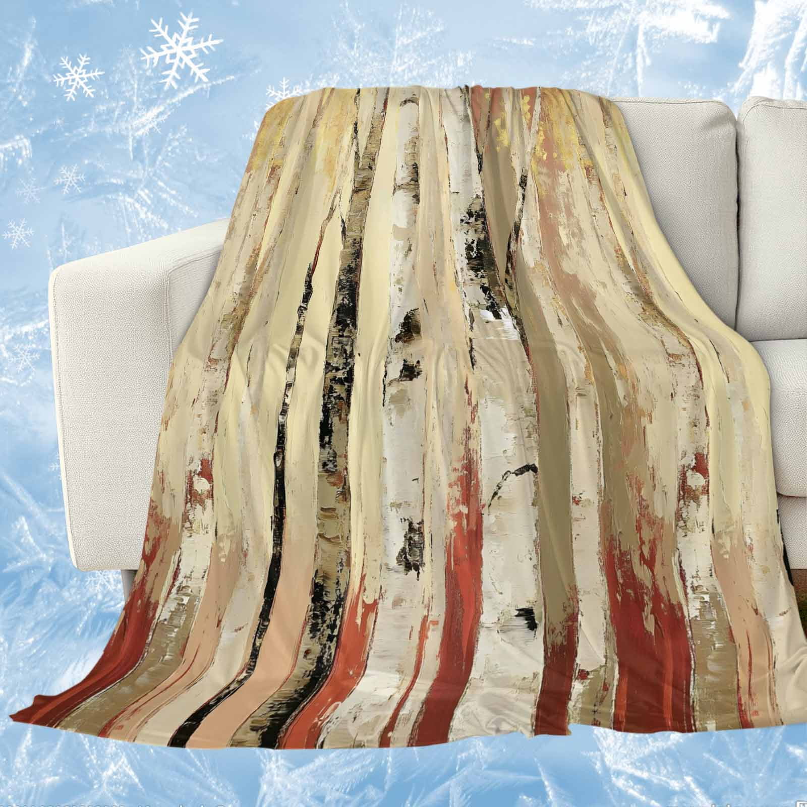 Autumn Branch Trees Cooling Blanket,Lightweight Summer Throw Blanket ...