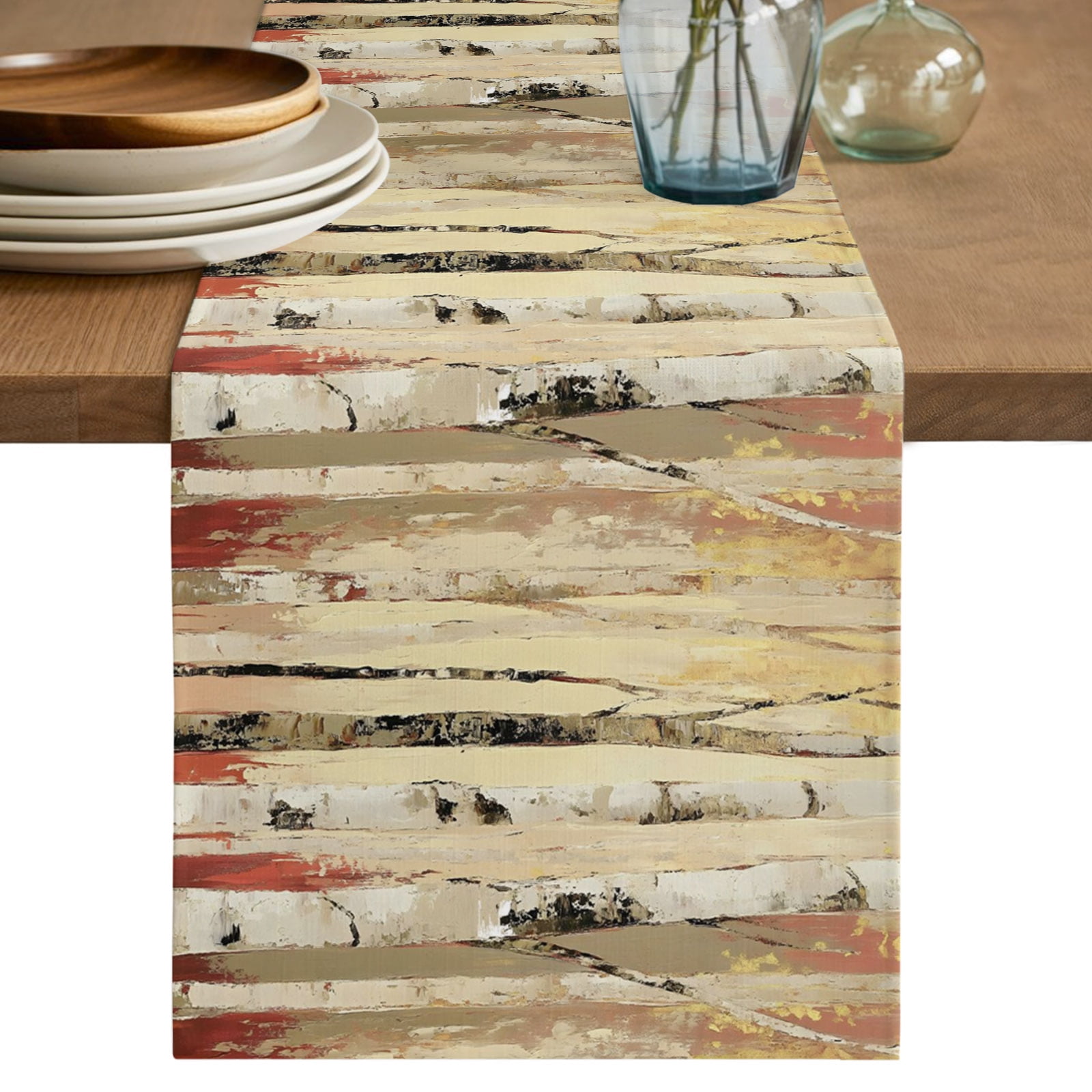 Autumn Branch Trees Short Table Runner 36 Inches Long,Fall Forest ...