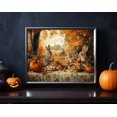 Autumn Bunny Landscape Forest Fall Prints Thanks.Giving Decor Modern ...
