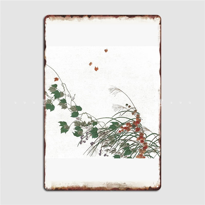Autumn By Kogyo Tsukioka Japanese Vintage Artwork Poster Metal Plaque ...