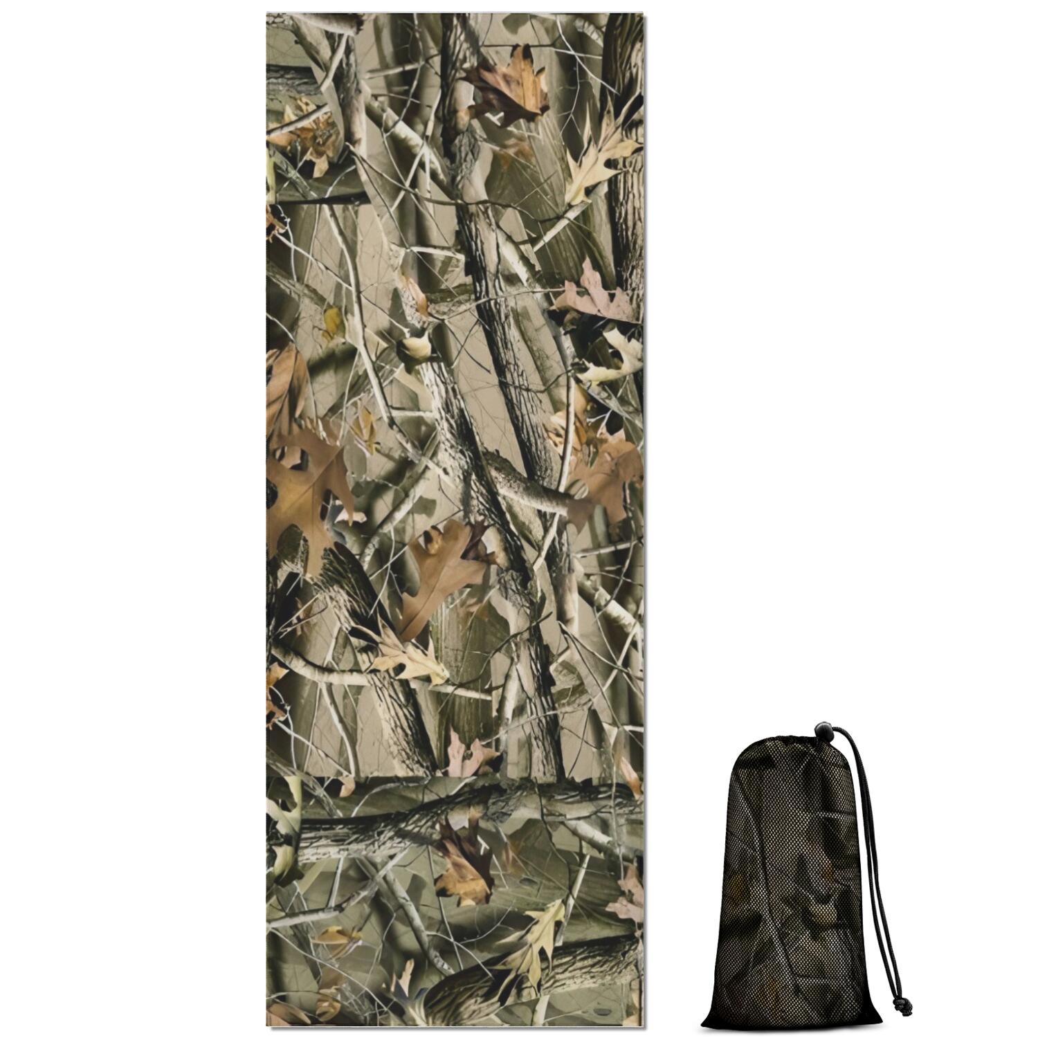 Autumn Camo Tree Branches Pattern Hot Yoga Mat Towel Non Slip for Hot ...