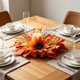 Autumn Candle Holder Wreath, Maple Leaf Berry Harvest Centerpiece Ring ...