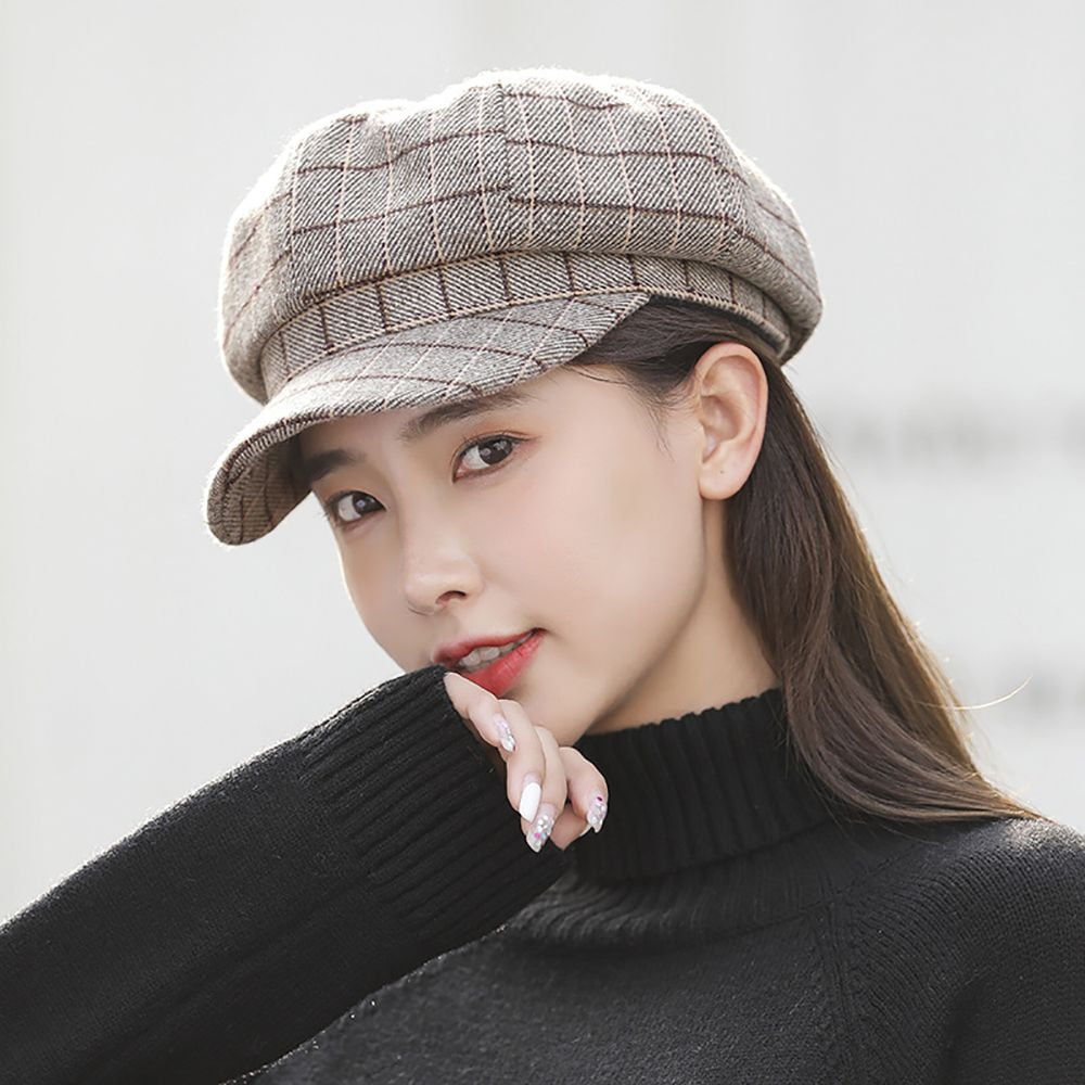 Autumn Casual Girls Korean Keep Warm Artist Hat Wool Painter Hat Women ...