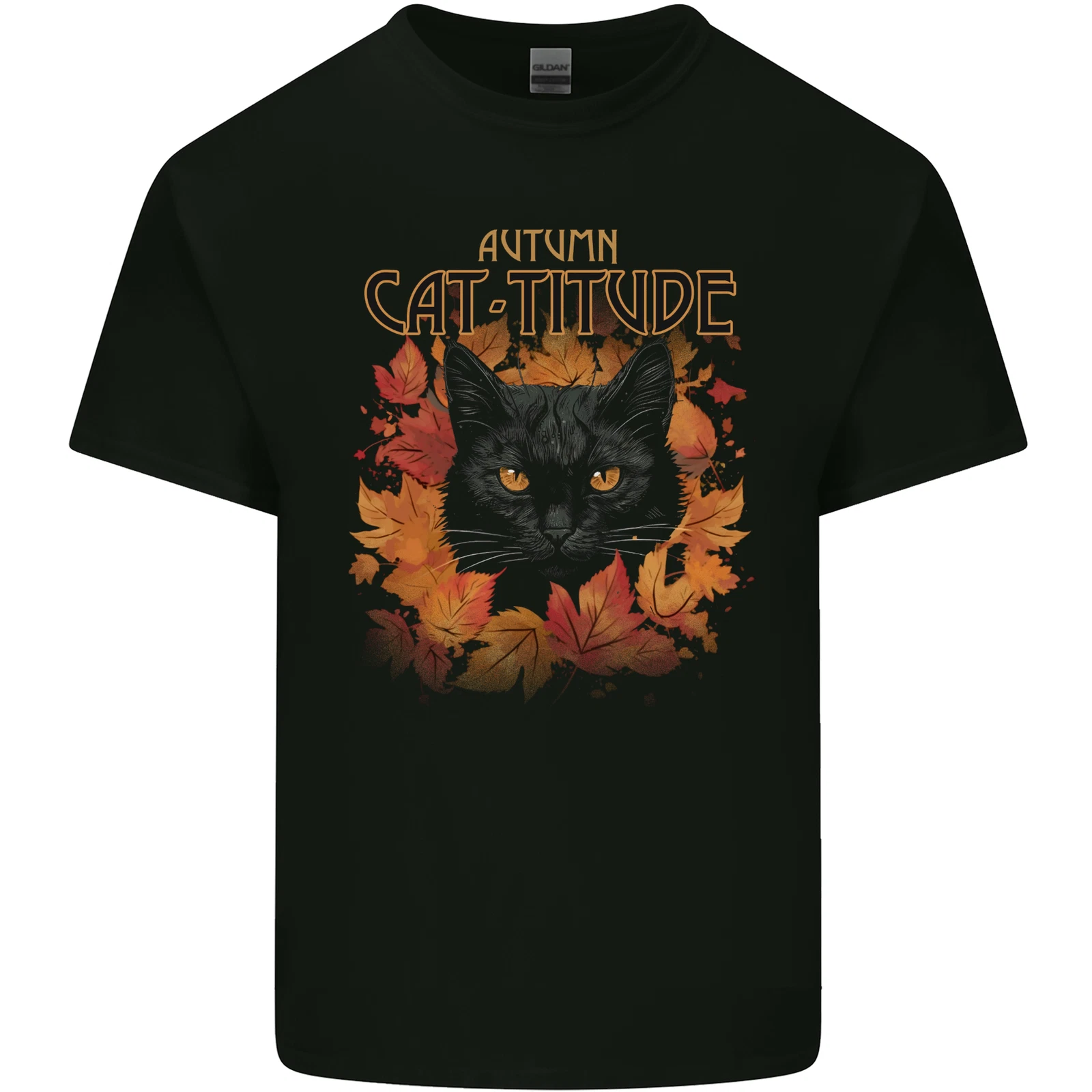 Autumn Catitude Cat with a Fall and Season and Feline and Pet and ...