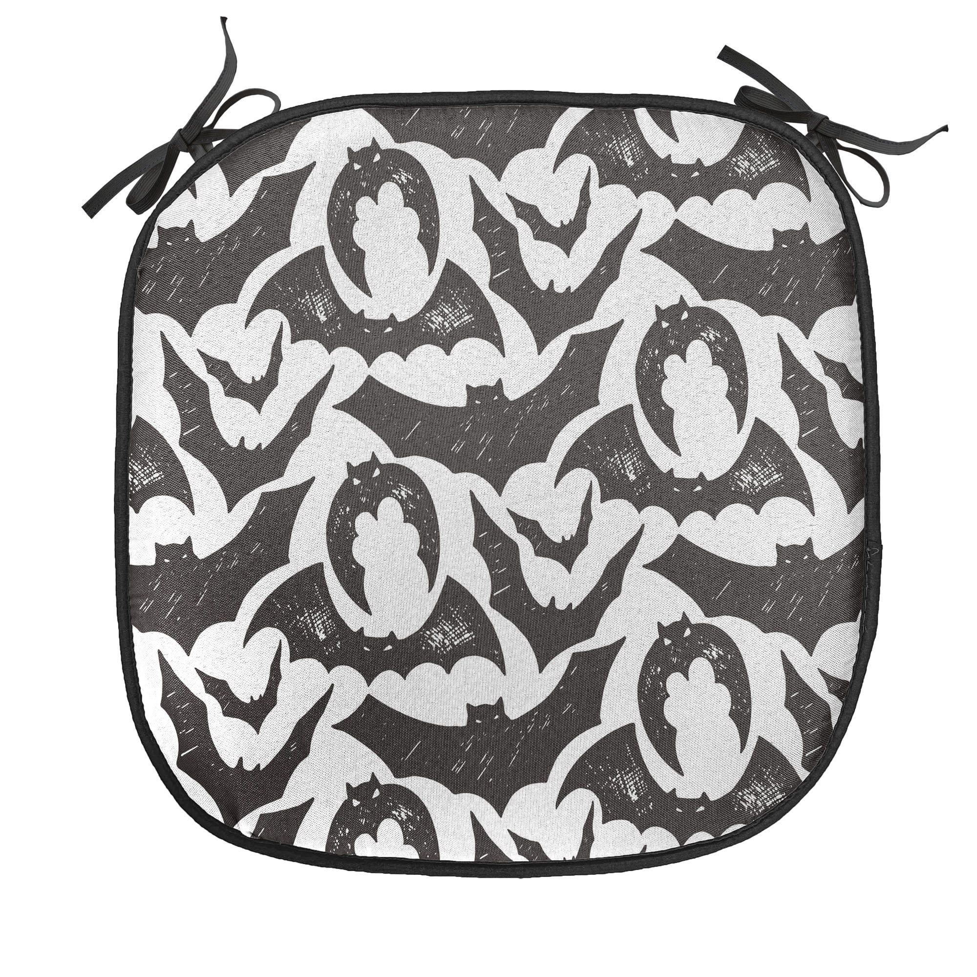 Autumn Chair Seating Cushion, Scary Bats Sketch Time of the Year ...