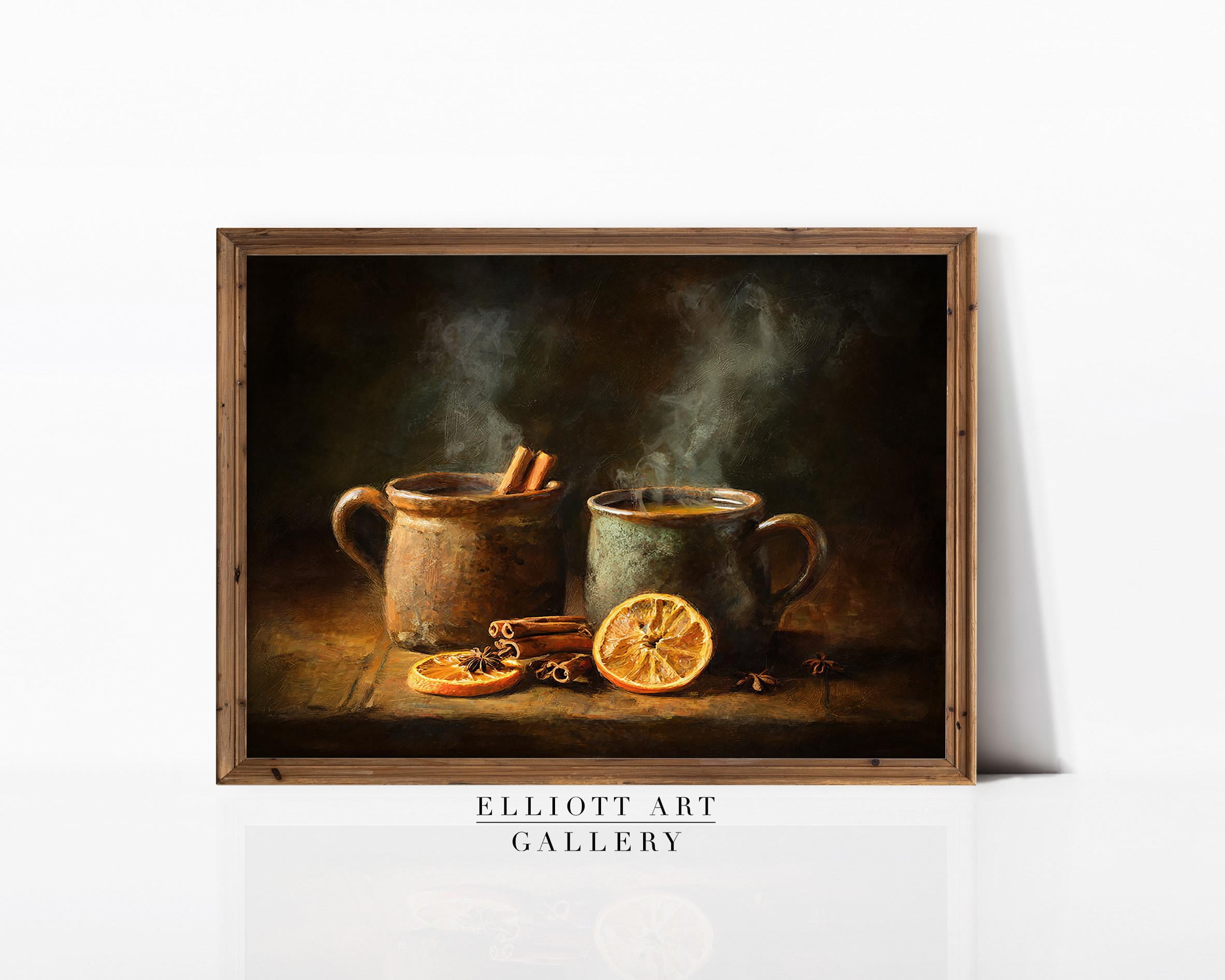Autumn Cider Still Life Rustic Wall Art Poster Warm Tones English ...