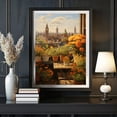 Autumn City Wall Art Moody Fall Country Farmhouse, Stretched Canvas ...